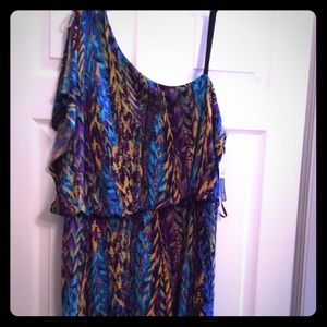 Soho Apparel | Dresses | Soho One Shoulder Split Sleeve Party Dress Sz ...